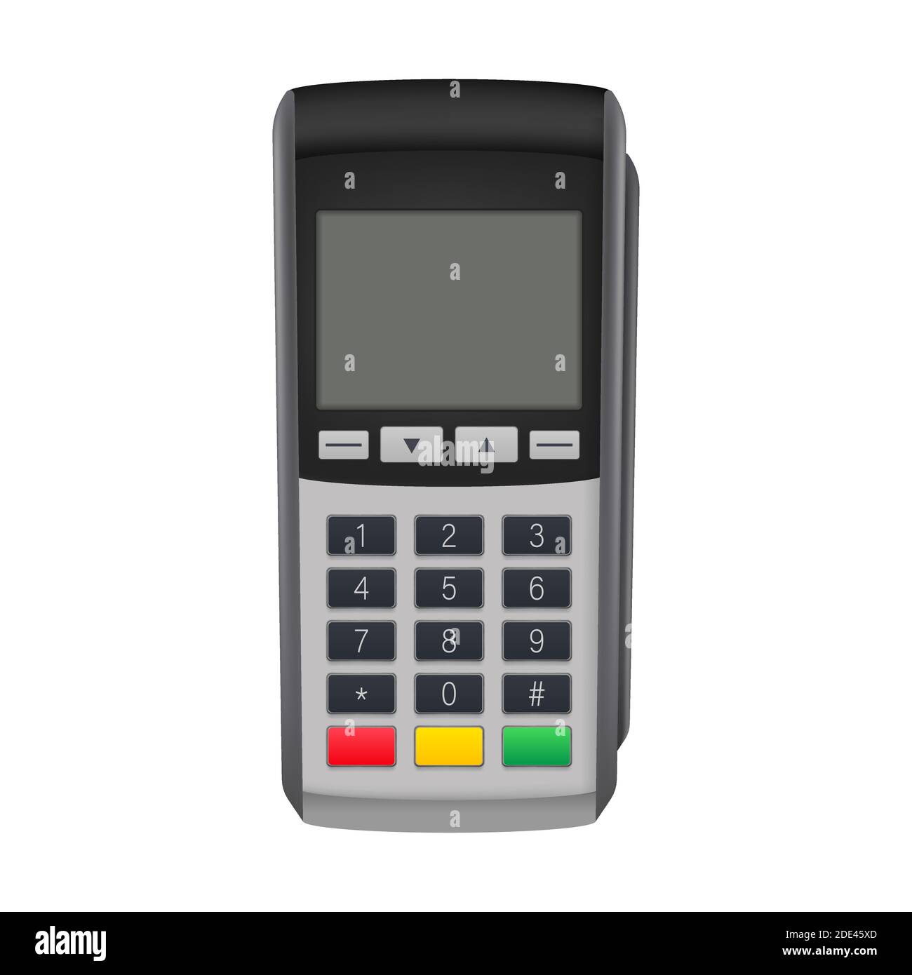 Payment terminal mockup. Pos terminal with blank screen. Cash register ...