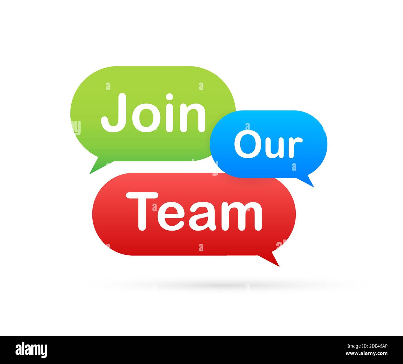 Join our team text on colorful search bubble. Vector stock illustration ...