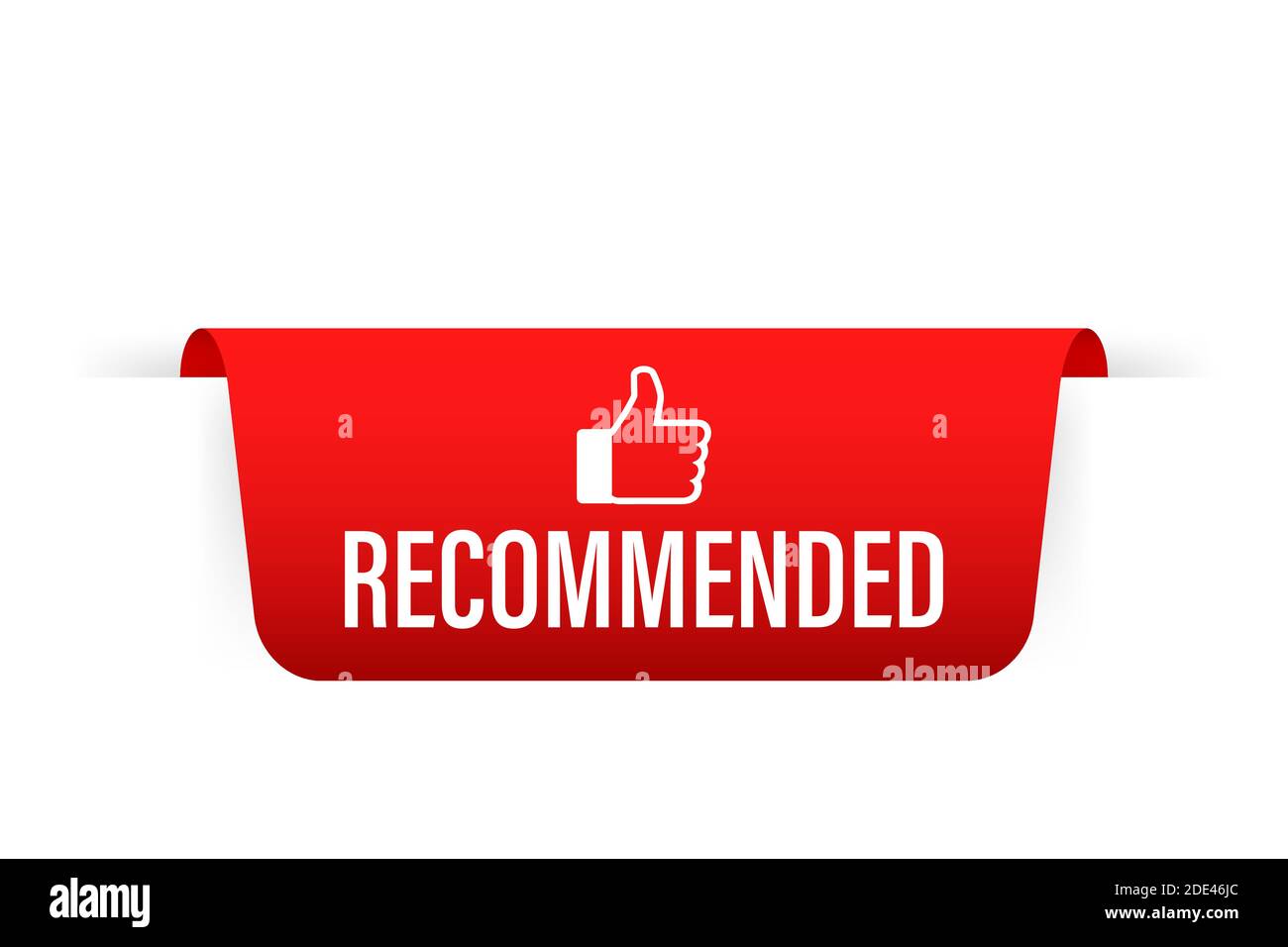 Recommended red sale ribbon. Vector stock illustration Stock Vector ...