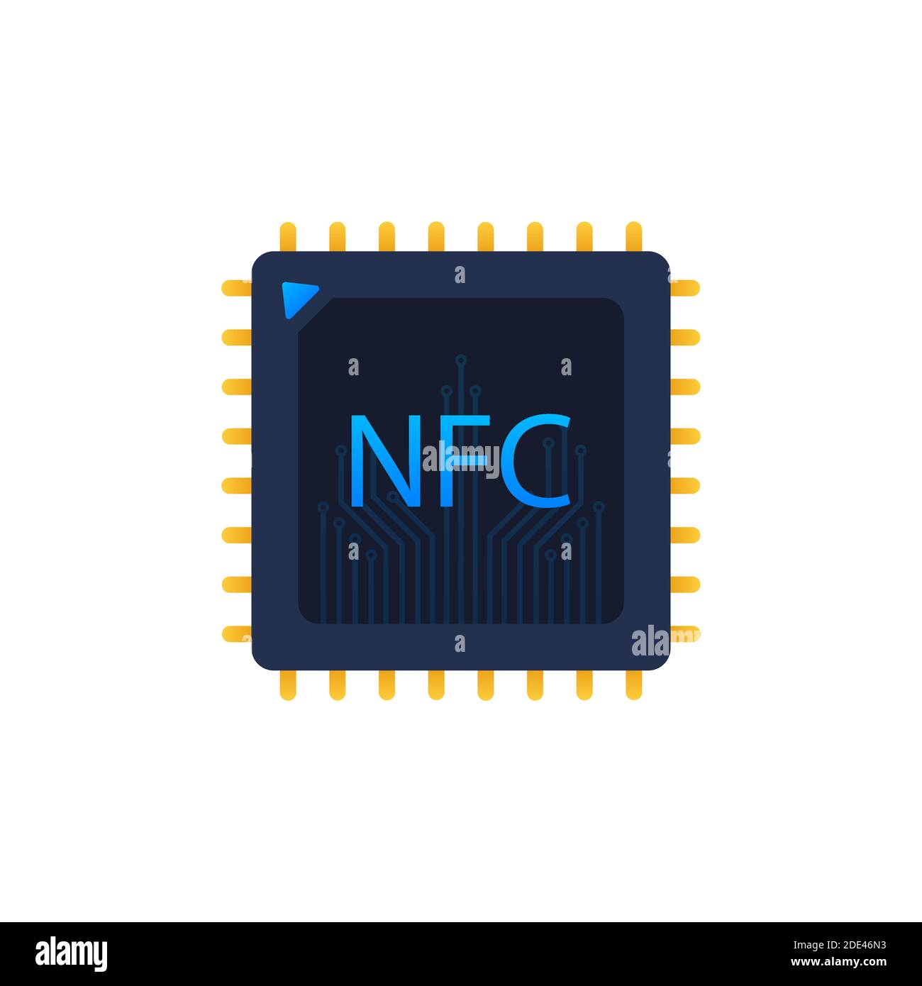 NFC processor icon. NFC chip. Near field communication. Vector stock ...