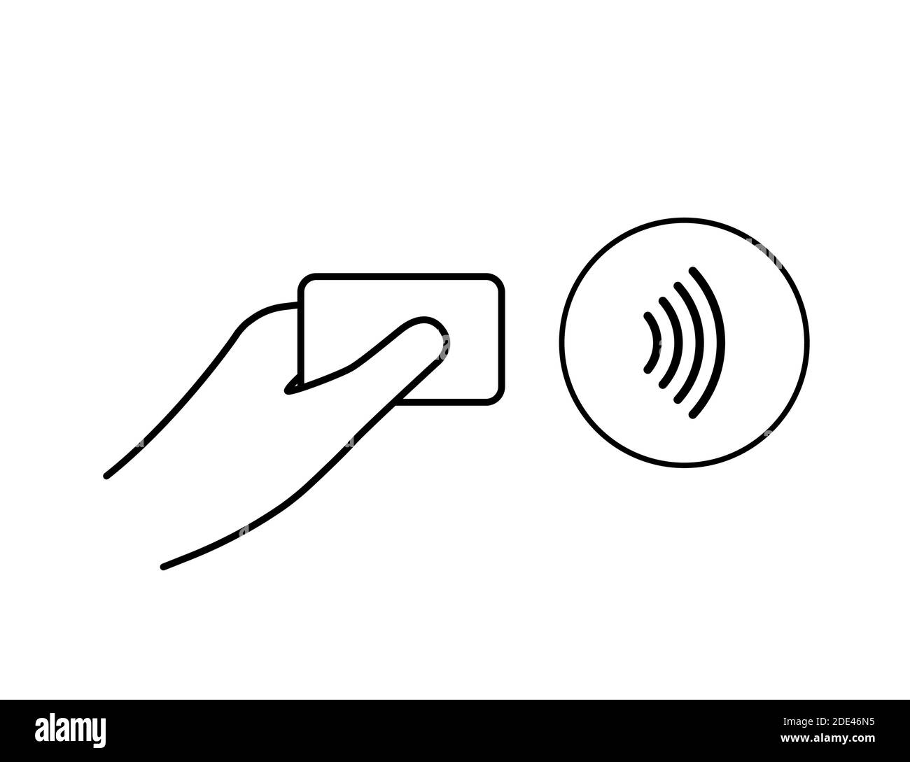 Contactless wireless pay sign logo. NFC technology. Vector stock ...