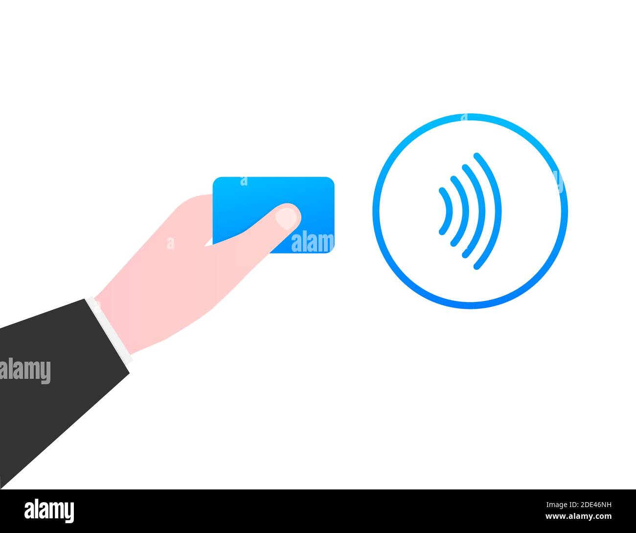 Contactless wireless pay sign logo. NFC technology. Vector stock ...