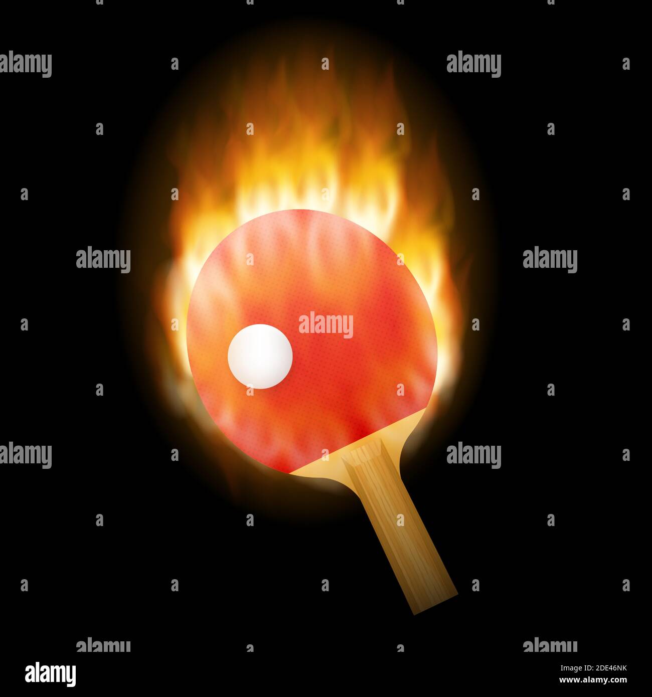 Two rackets for playing table tennis. Vector stock illustration Stock ...