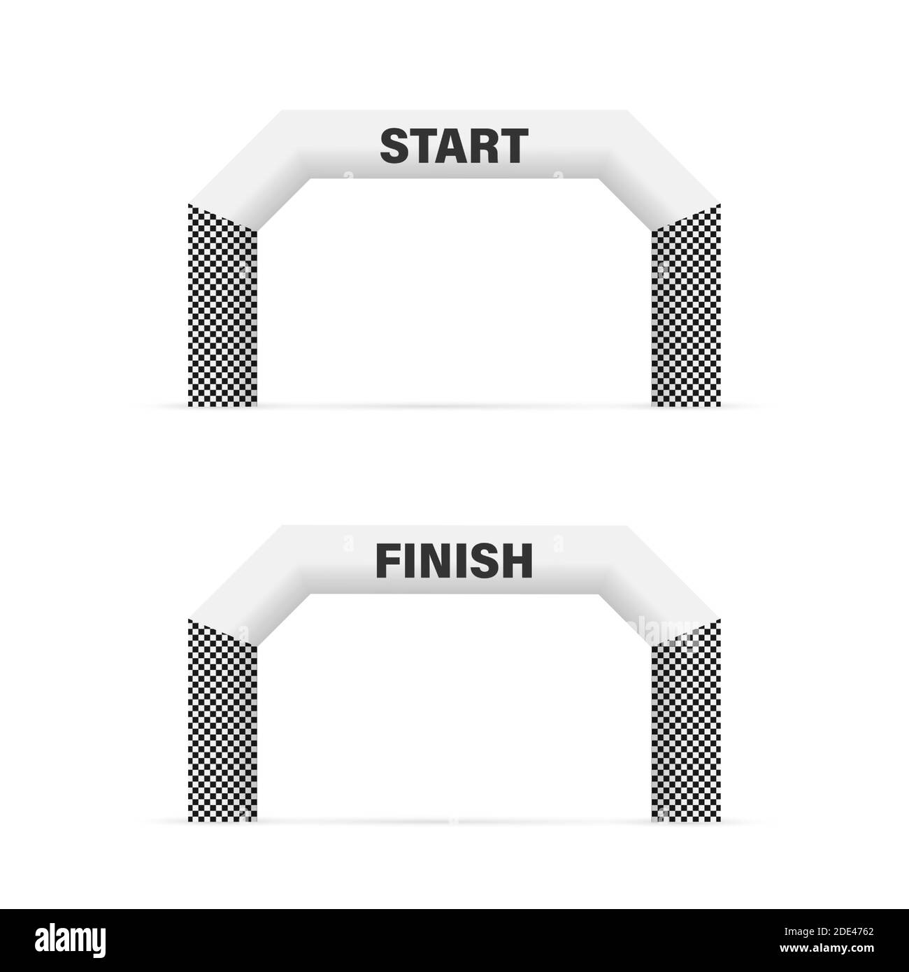 Inflatable Arch Set. Sport Event. Marathon Racing Concept. Vector stock ...