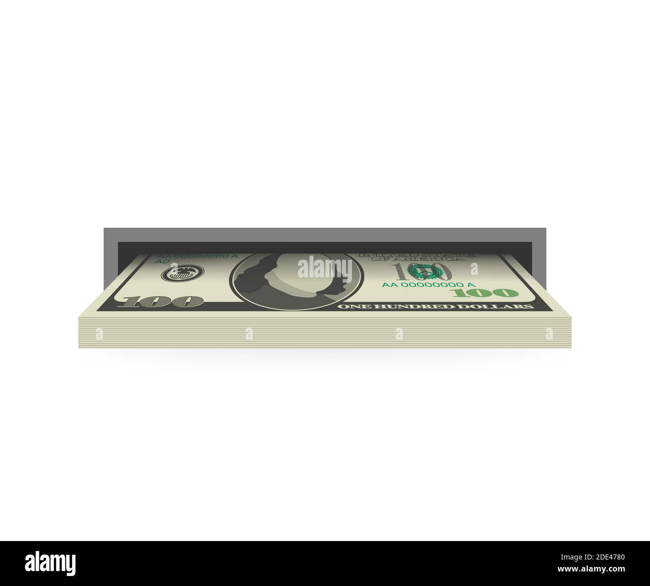 Withdraw money from ATM slot. Vector stock illustration Stock Vector ...