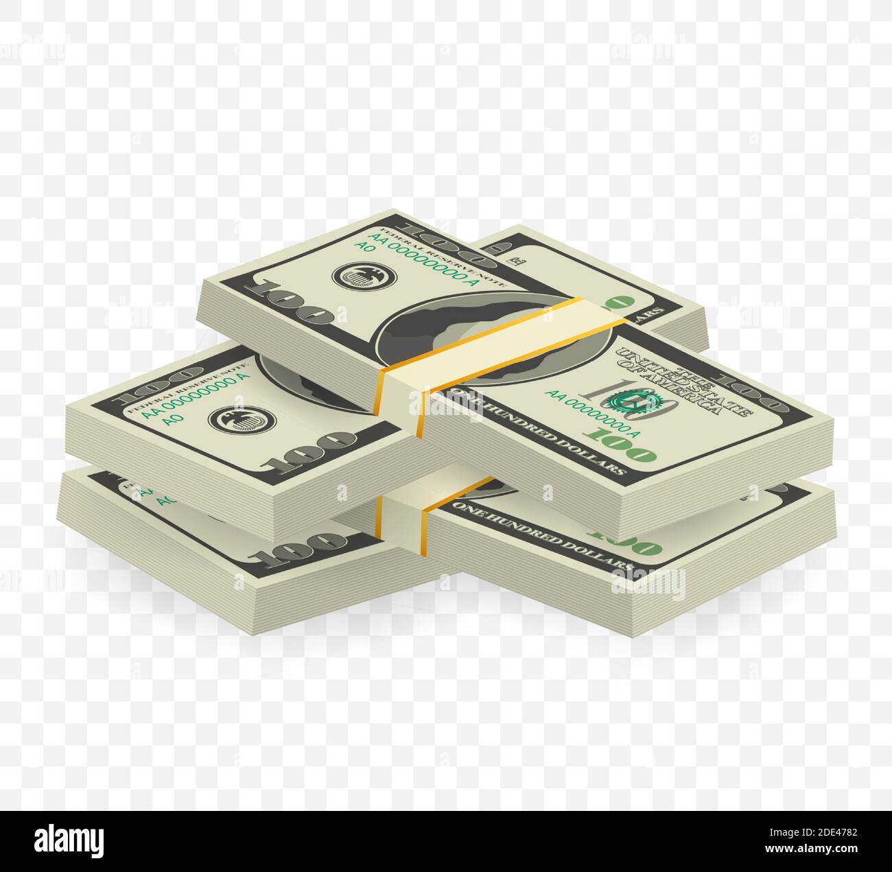 Hundred dollar bill on white background. Money. Vector stock ...
