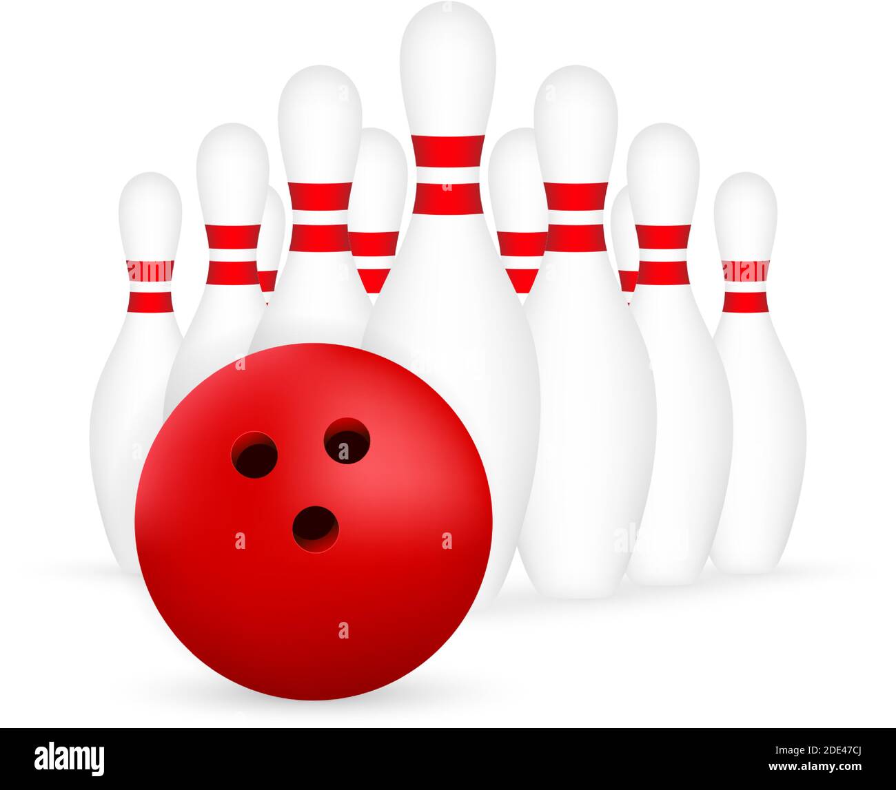 Bowling poster. Bowling game leisure concept. Vector stock illustration ...