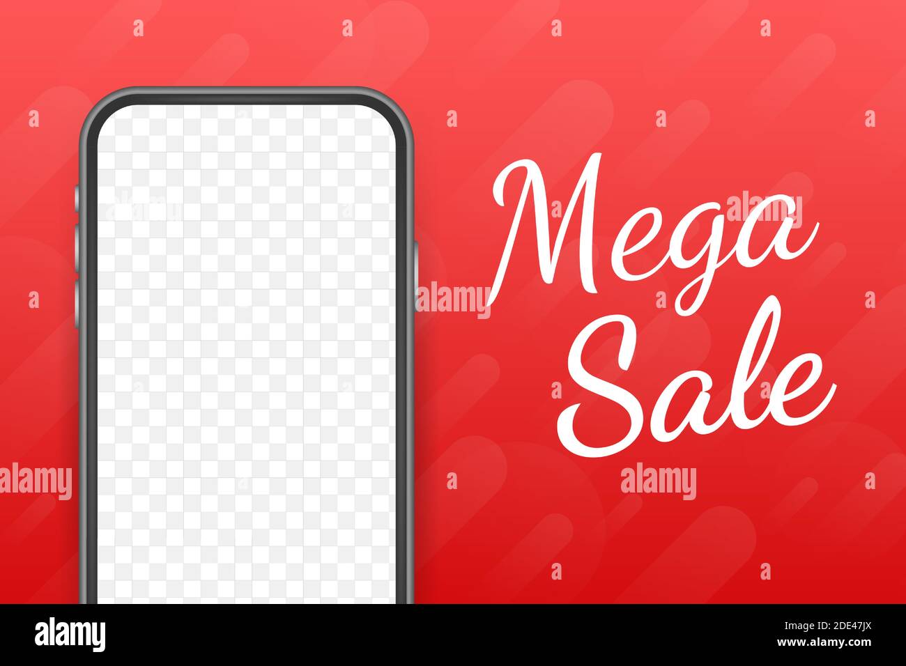 Sale offer concept for mobile. Mega Sale on mobile phone for online ...
