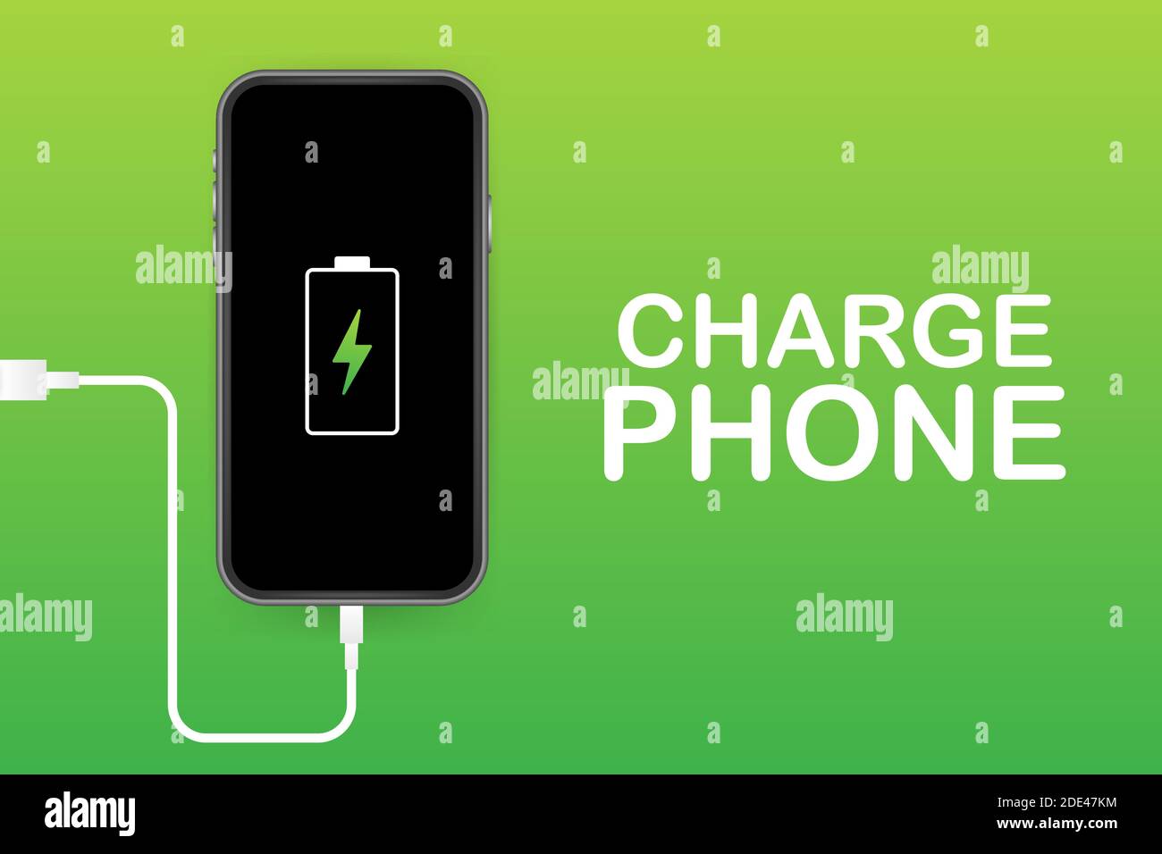 Smartphone charger adapter and electric socket, low battery ...