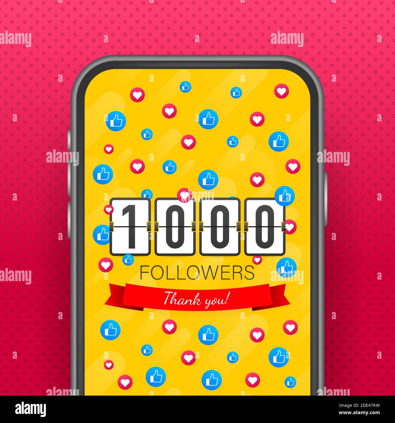 Vector thanks design template for network friends and followers. Thank ...