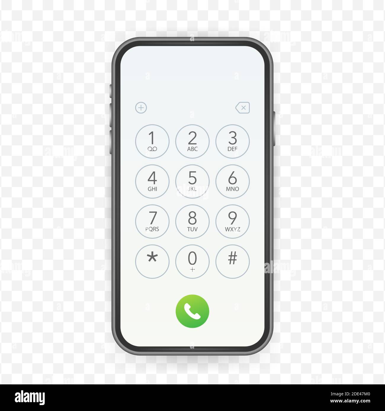 Keypad for on smartphone screen. Application Interface on mobile phone ...