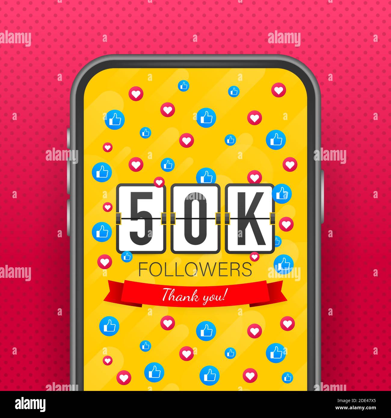 Thank you 50k followers hi-res stock photography and images - Alamy