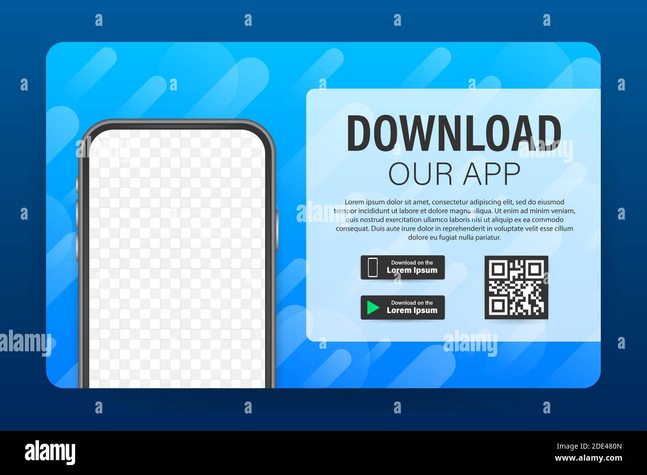 Download page of the mobile app. Empty screen smartphone for you app ...