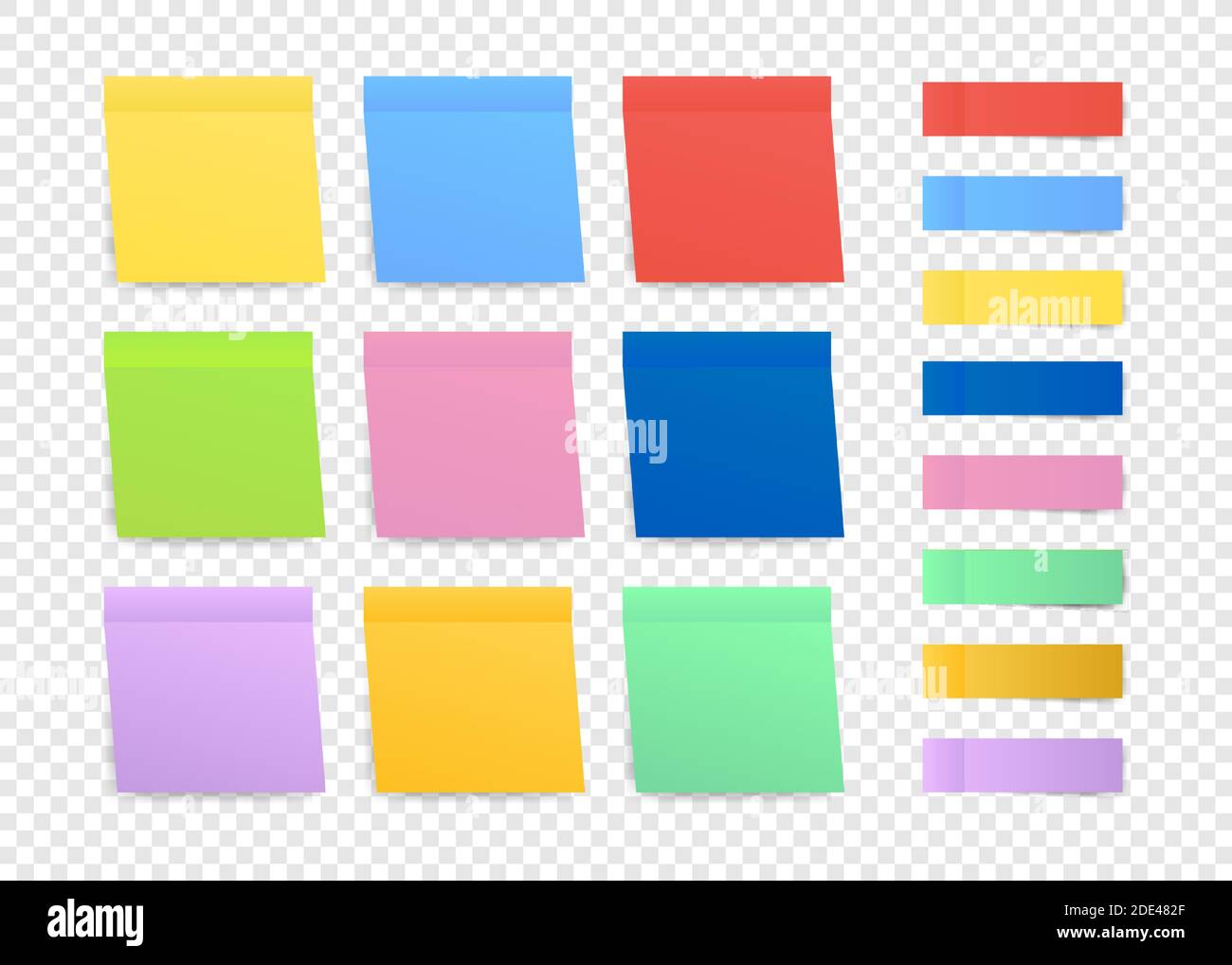 Sticky colored notes. Post note paper. Vector illustration Stock Vector ...