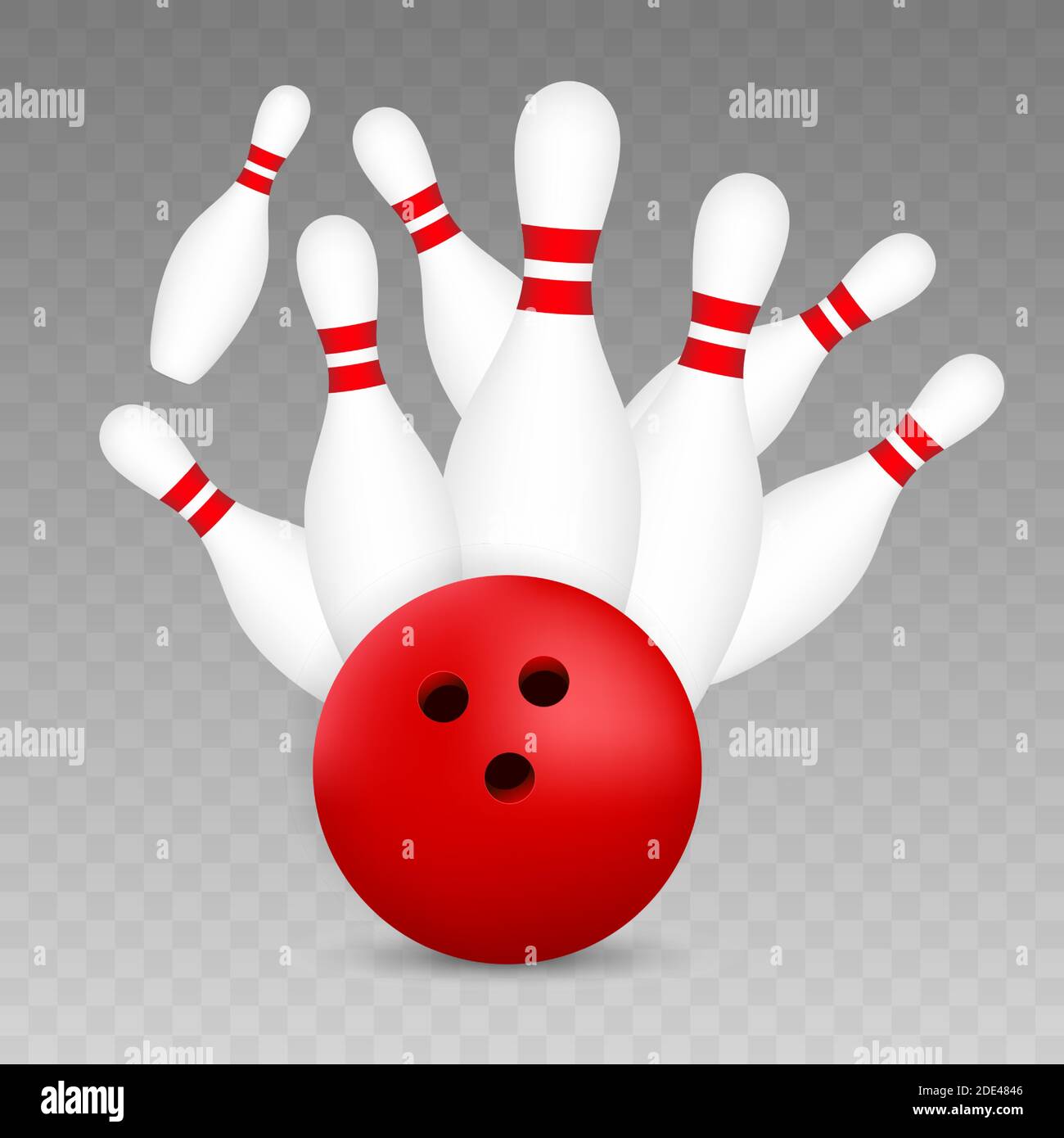 Bowling poster. Bowling game leisure concept. Vector stock illustration ...