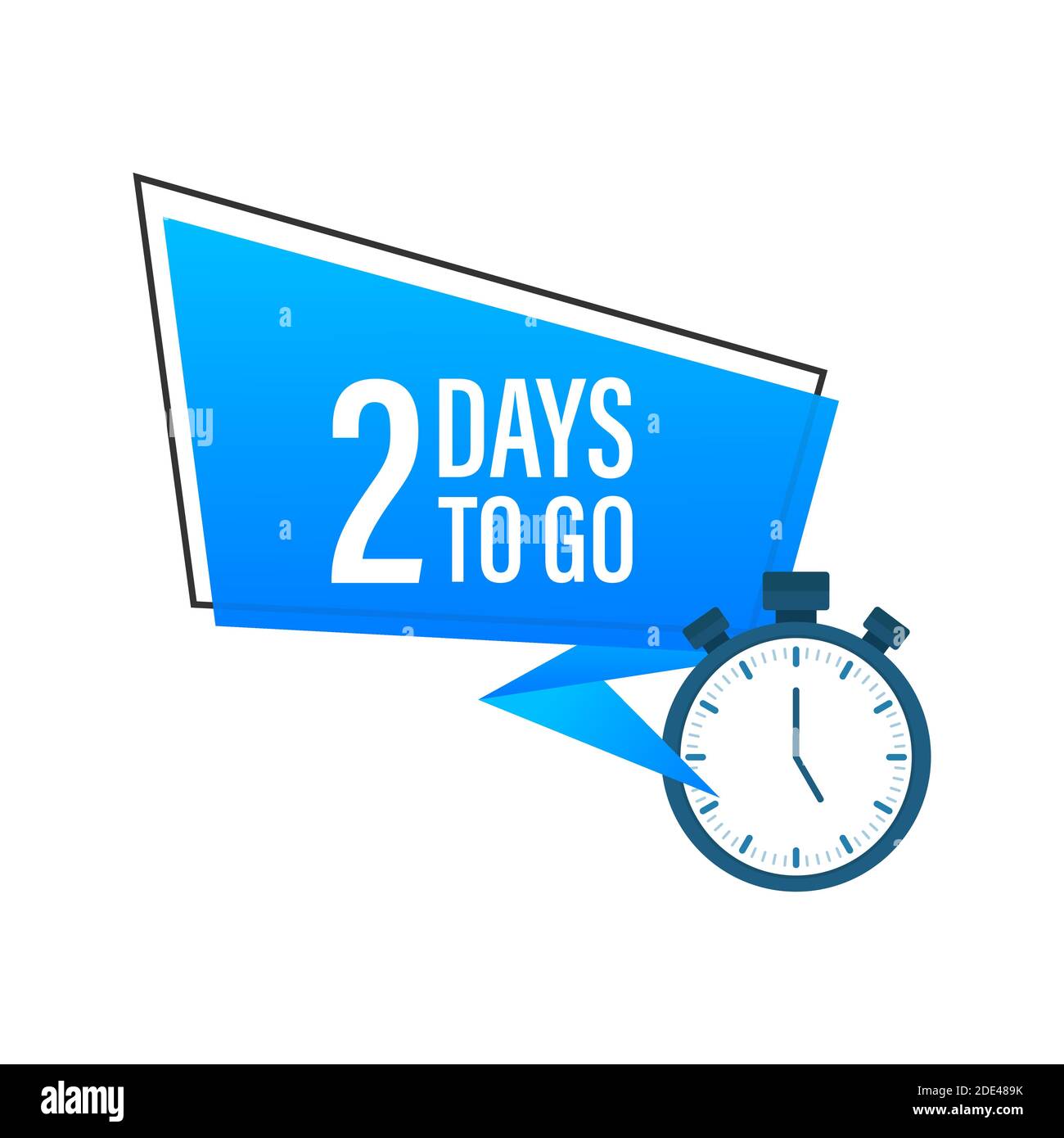 Two days to go sign. Vector stock illustration Stock Vector Image & Art ...