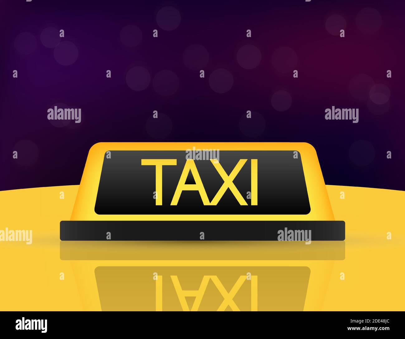 Taxi sign and night Stock Vector Images - Alamy