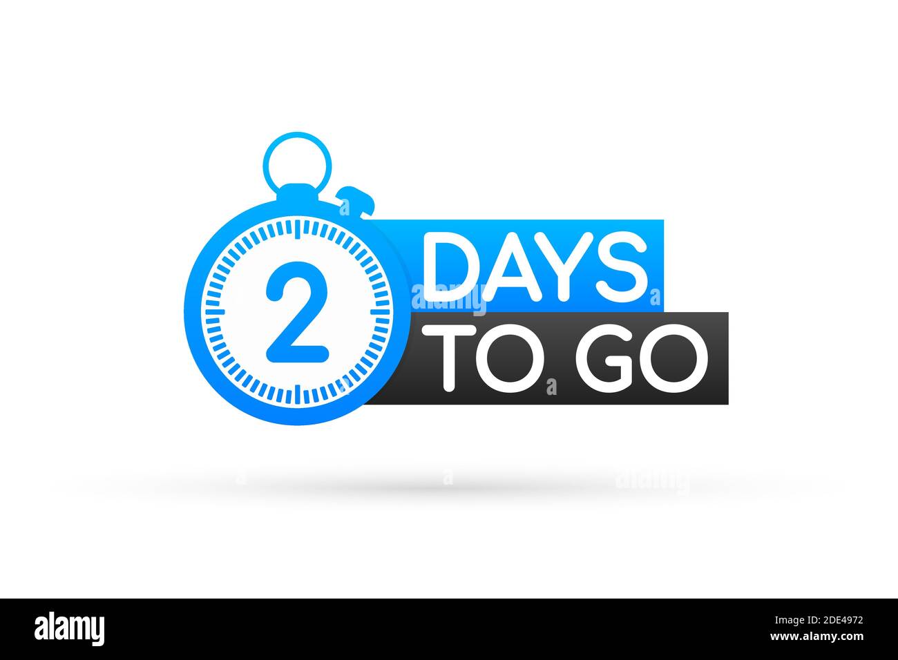 Two days to go sign. Vector stock illustration Stock Vector Image & Art ...