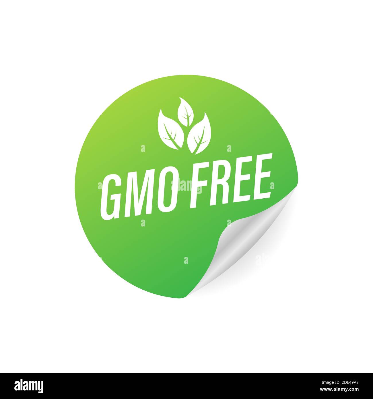 Green colored GMO free emblems, badge, logo, icon. Vector stock illustration Stock Vector Image ...