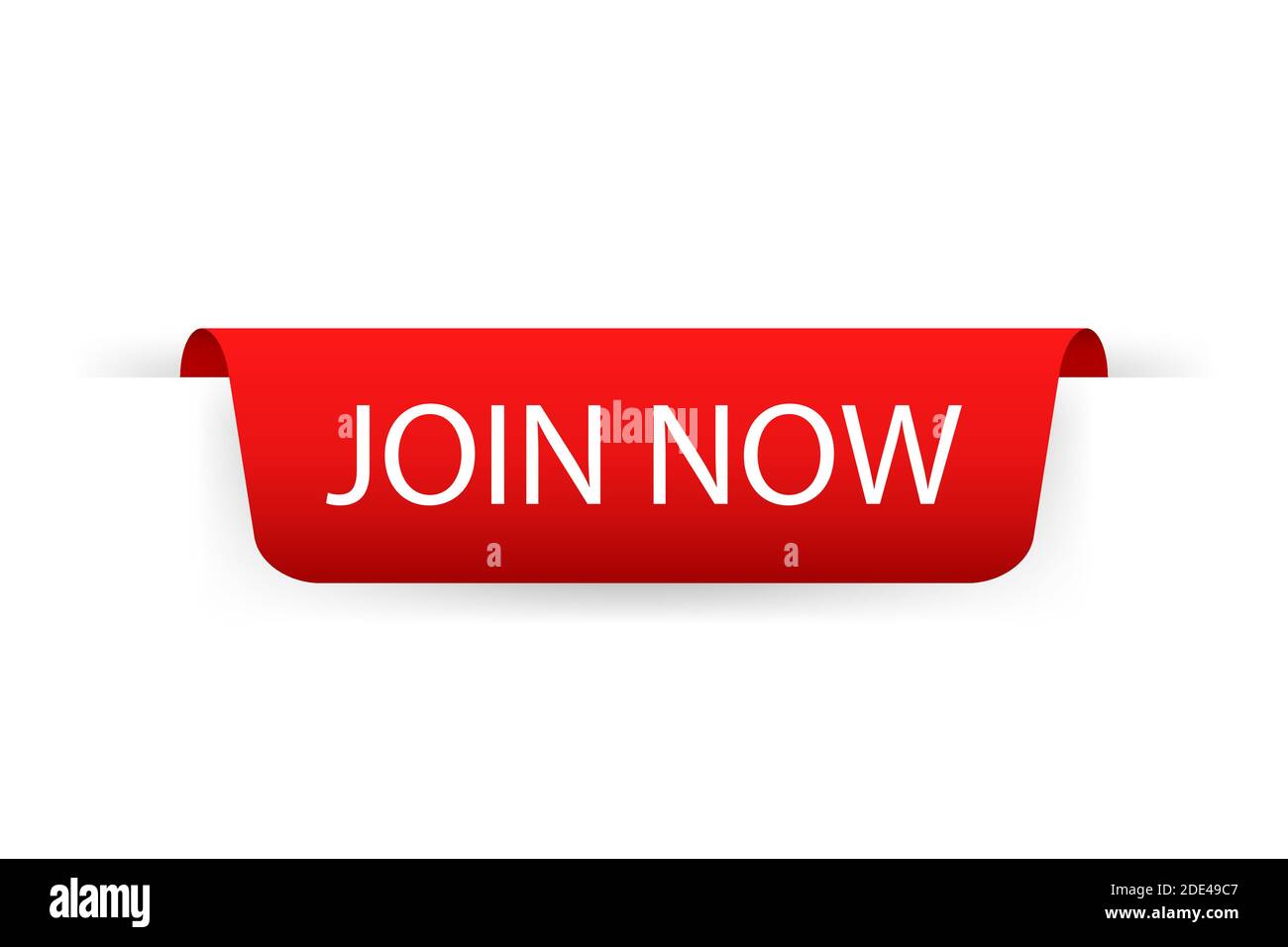Red banner ribbon Join now. Vector stock illustration Stock Vector Image & Art - Alamy