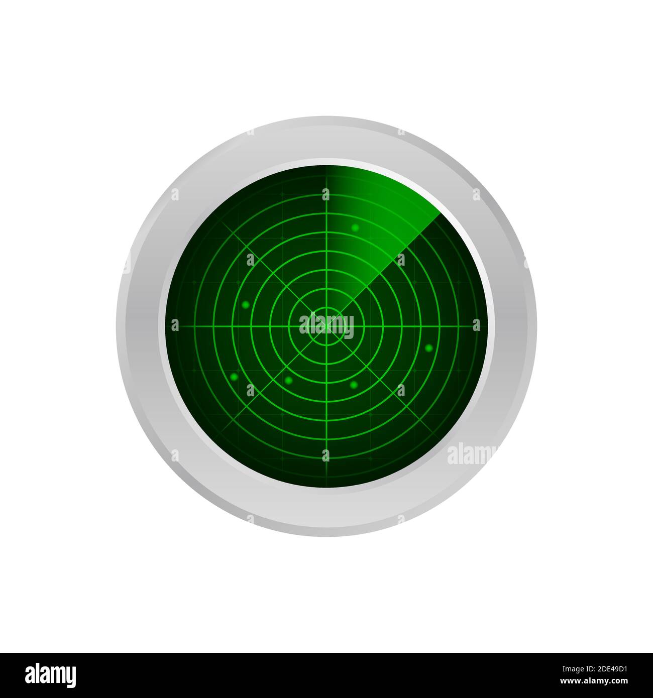Realistic radar in searching. Radar screen with the aims. Vector stock ...