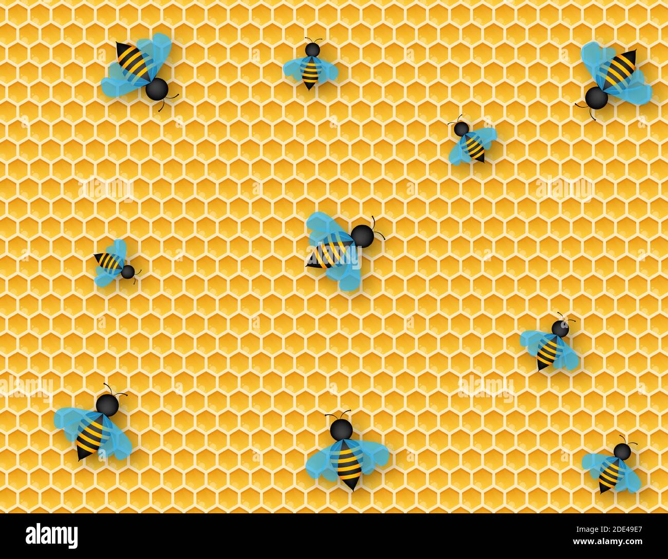 Hexagon natural honey struct. Bee honeycomb. Insects and honey. Vector ...