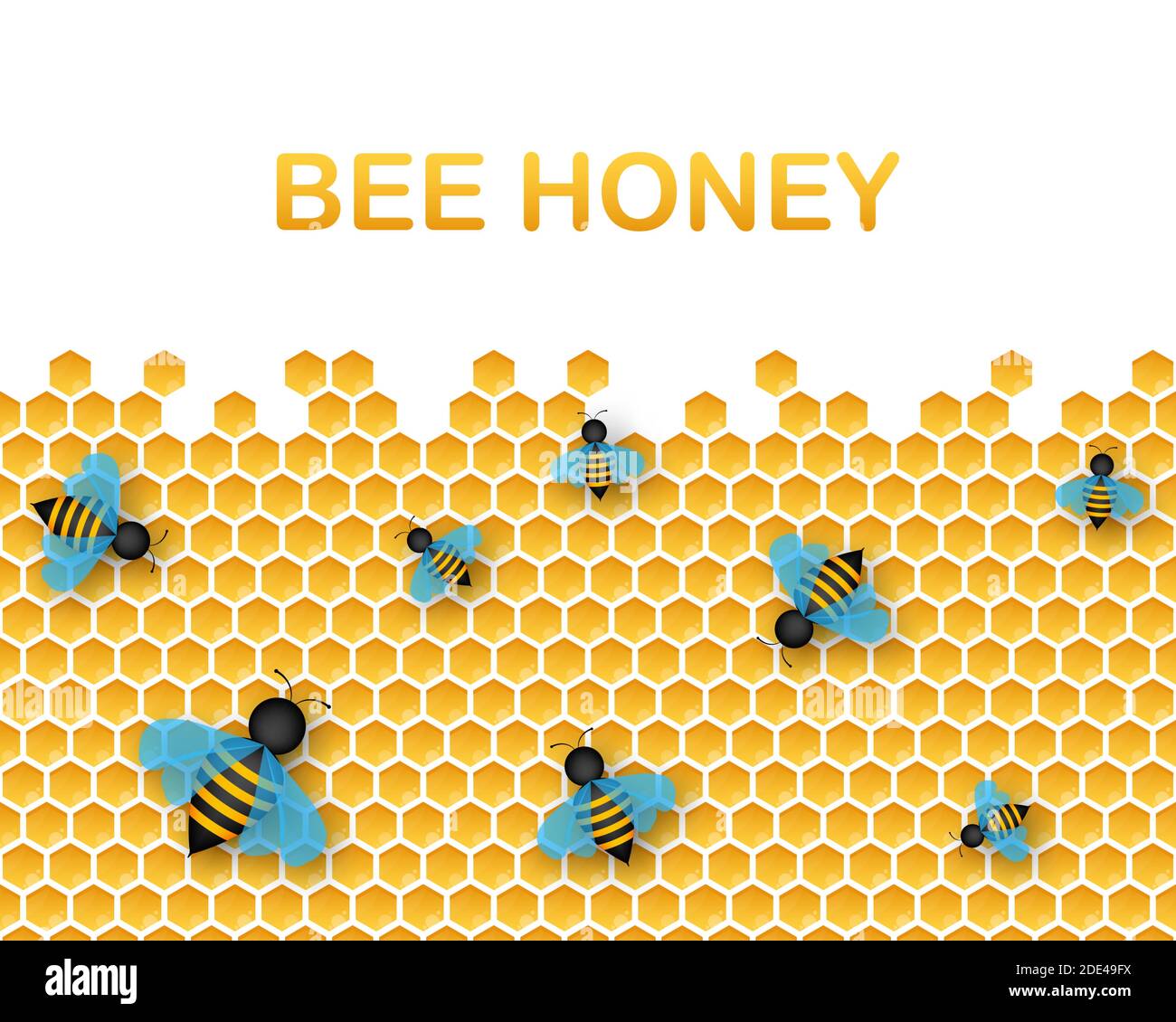 Hexagon natural honey struct. Bee honeycomb. Insects and honey. Vector ...