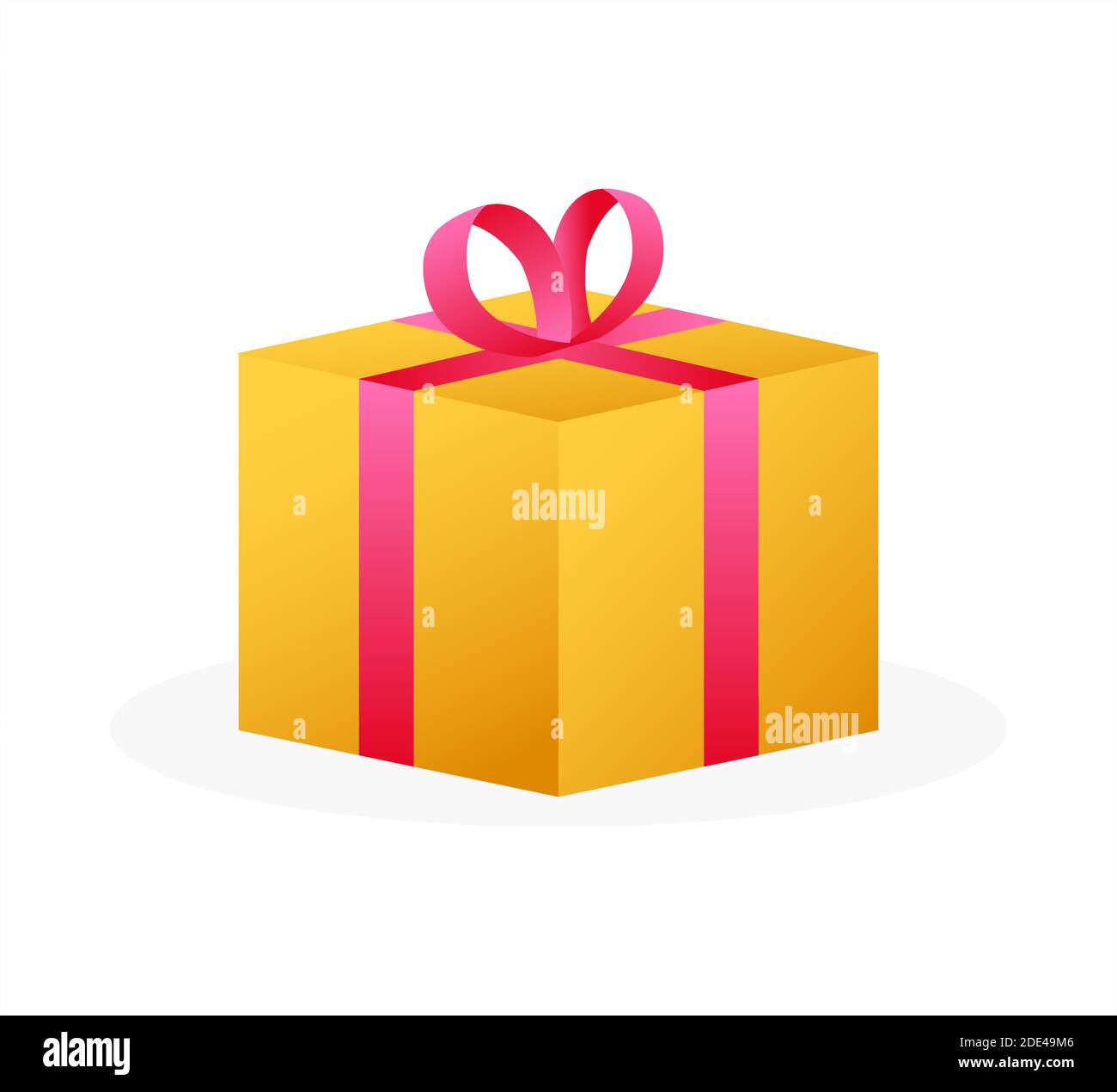 Gold prizes box in amazing style. Present gift box icon. Vector stock ...
