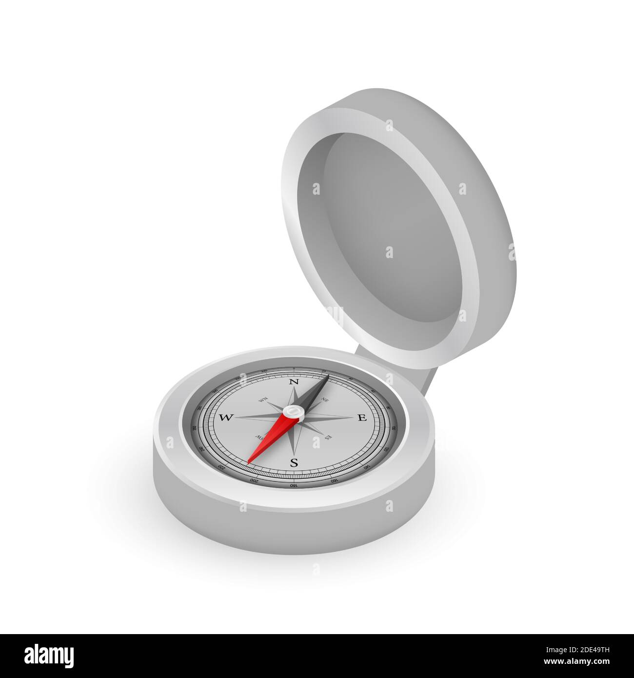 Compass On White Background Flat Vector Navigation Symbol Vector