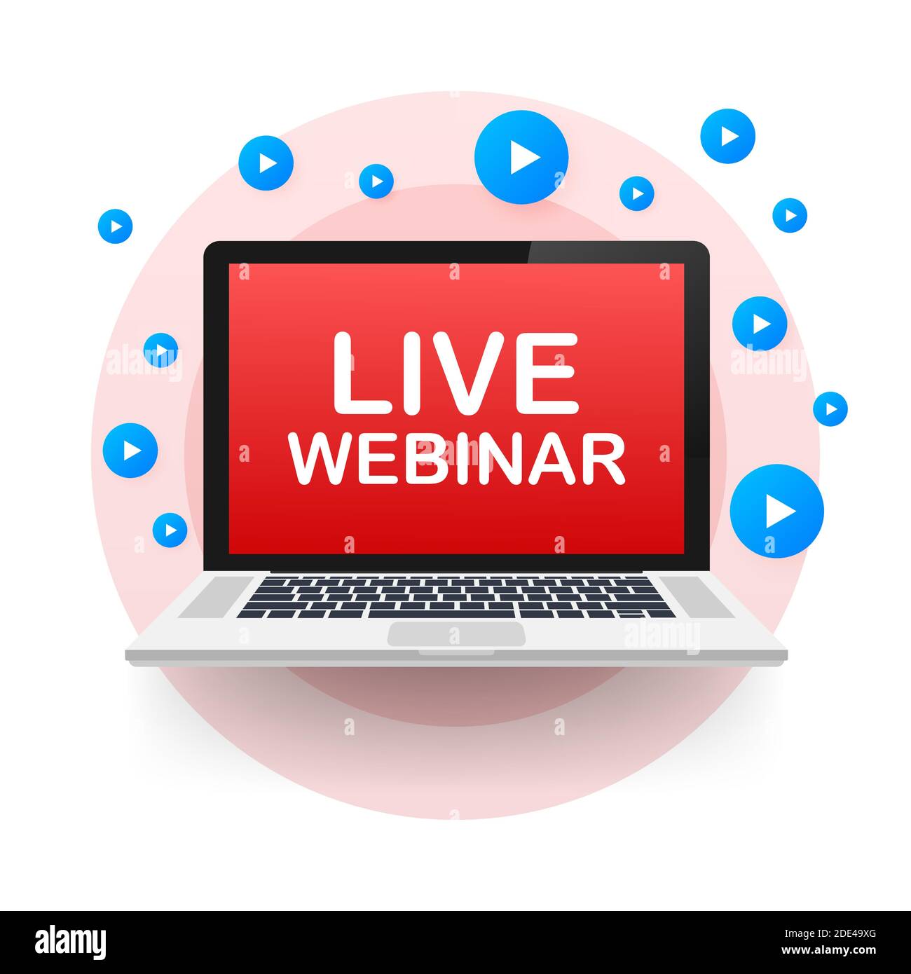 Live webinar for concept design. Digital banner. Virtual concept. Video ...