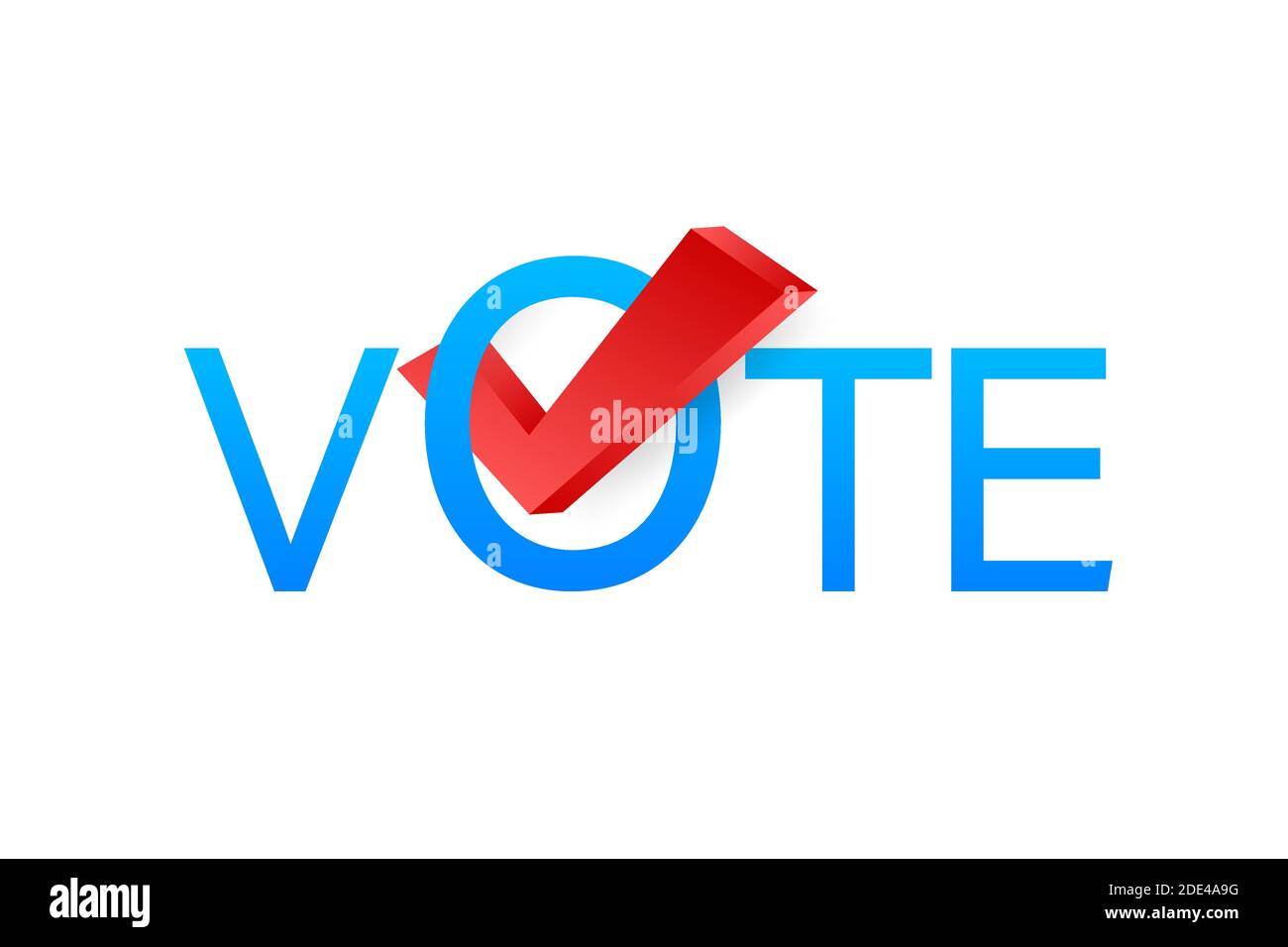 Vote symbols. Check mark icon. Vote label on white background. Vector ...