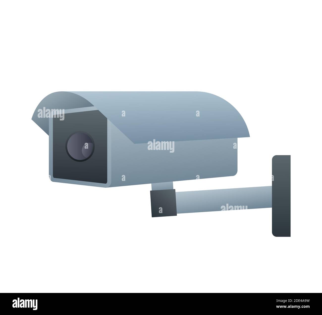 Icon with cctv on white background. Silhouette symbol. Camera icon ...