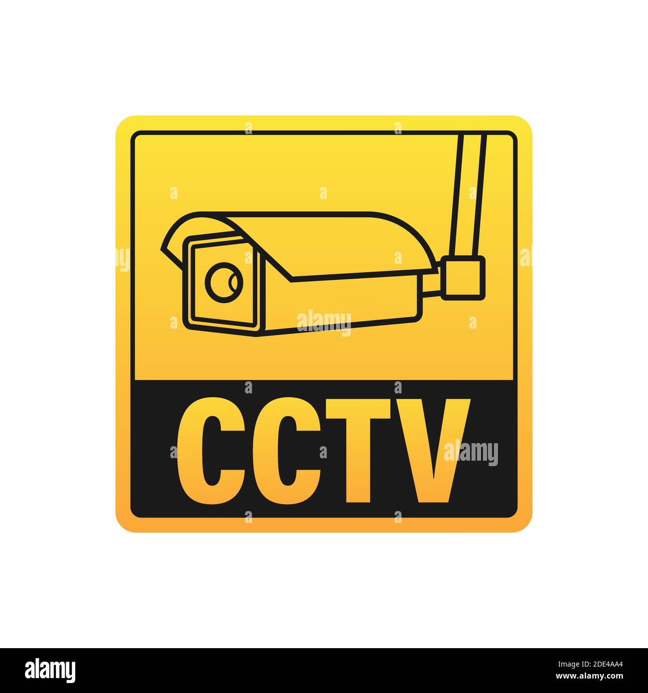 Icon with cctv on white background. Silhouette symbol. Camera icon ...