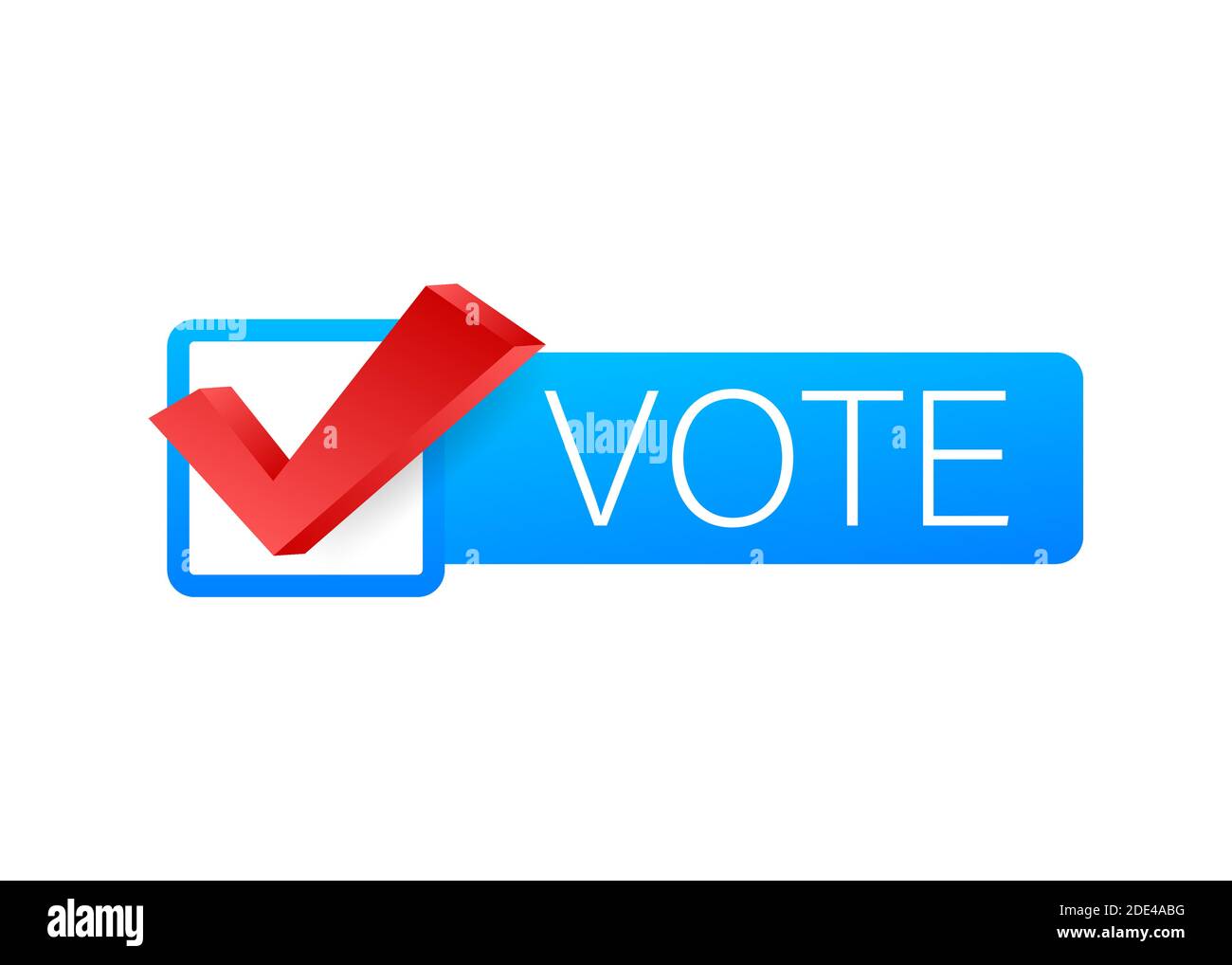 Vote symbols. Check mark icon. Vote label on white background. Vector ...