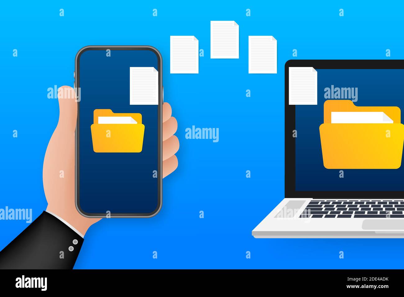 Data image file transfer between device smartphone. File transfer copy files data sheet exchange ...