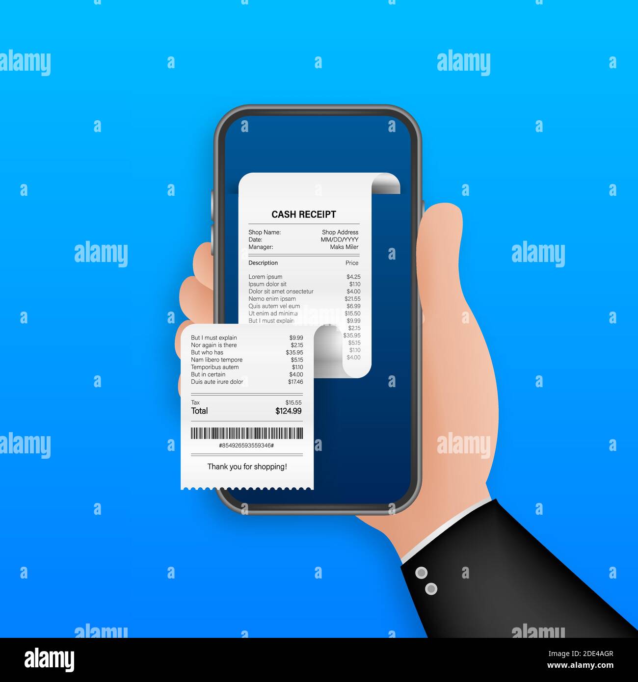 Mobile phone receipt hi-res stock photography and images - Alamy