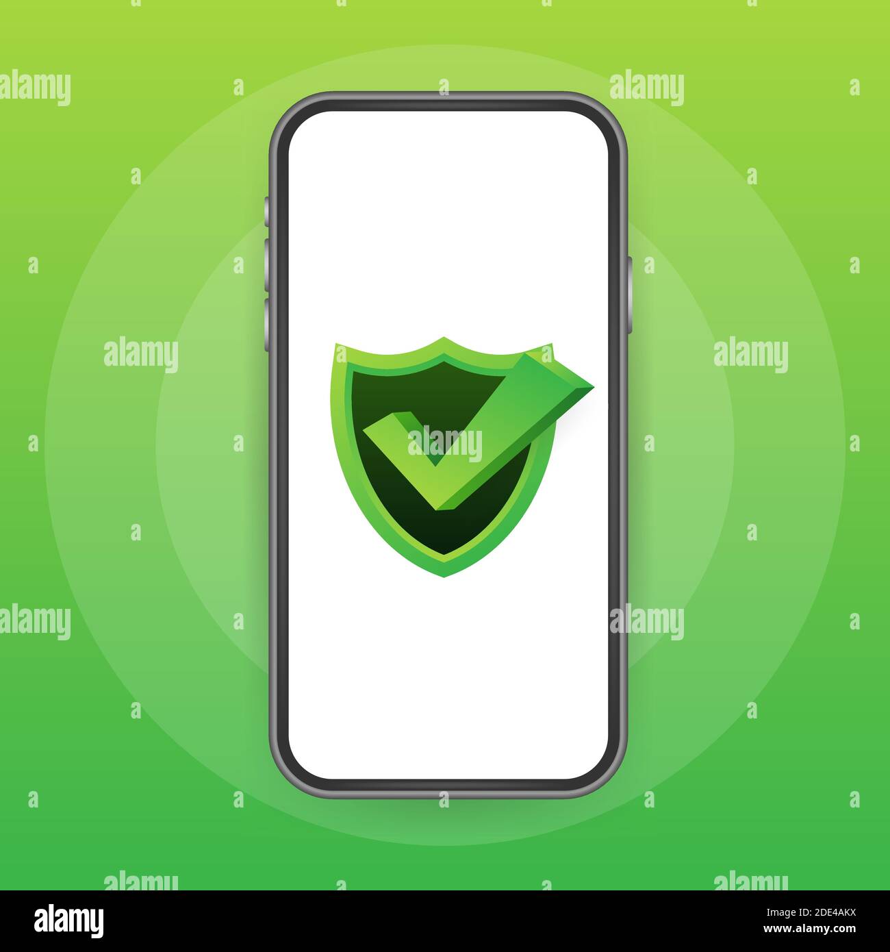 Data Protection on smartphone, privacy, and internet security. Vector ...