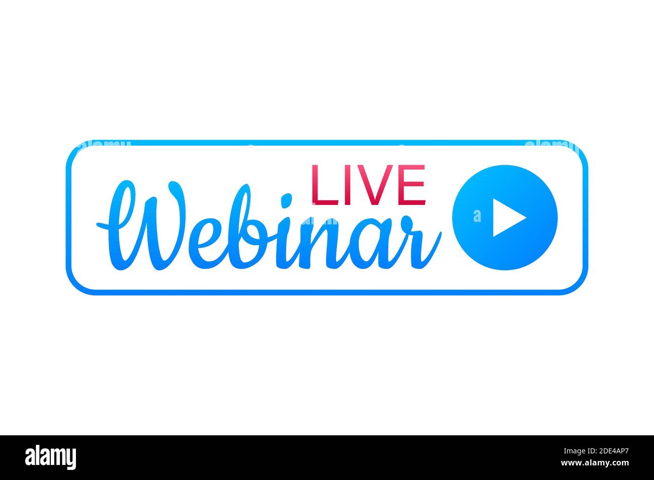 Live Webinar Button, icon. Vector stock illustration Stock Vector Image ...