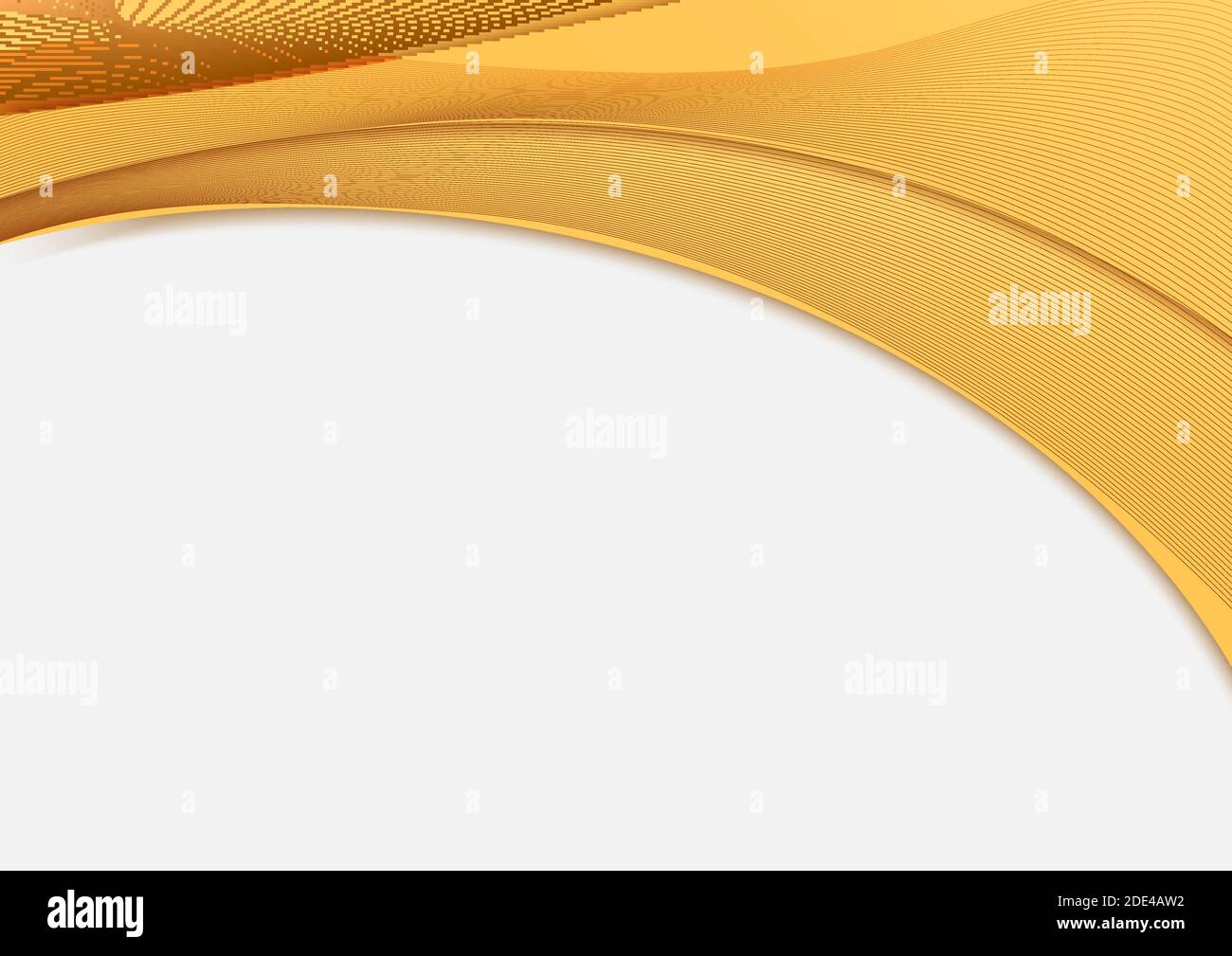 Abstract template header yellow curve with line elements texture ...