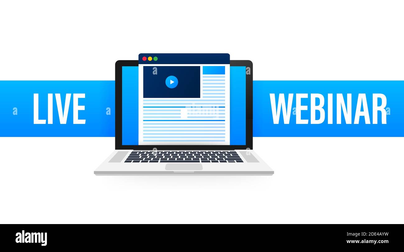 Live Webinar Button, icon. Vector stock illustration Stock Vector Image ...