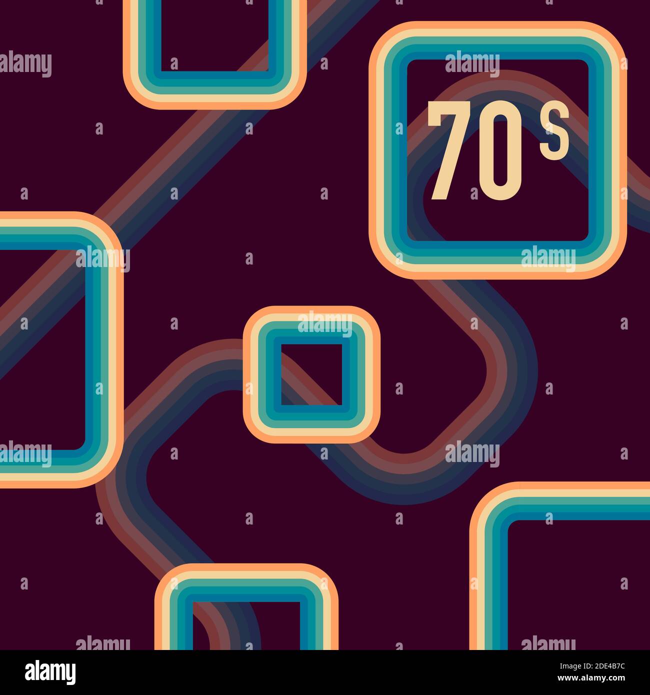 70s, 1970 abstract vector stock retro lines background. Vector ...