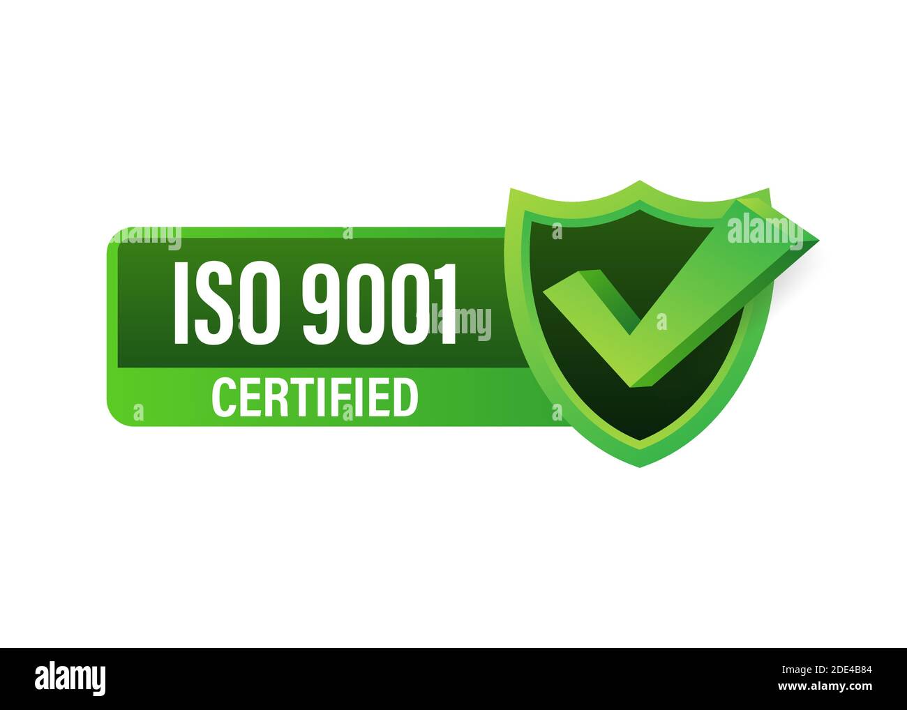 ISO 9001 Certified badge, icon. Certification stamp. Flat design vector Stock Vector Image & Art ...