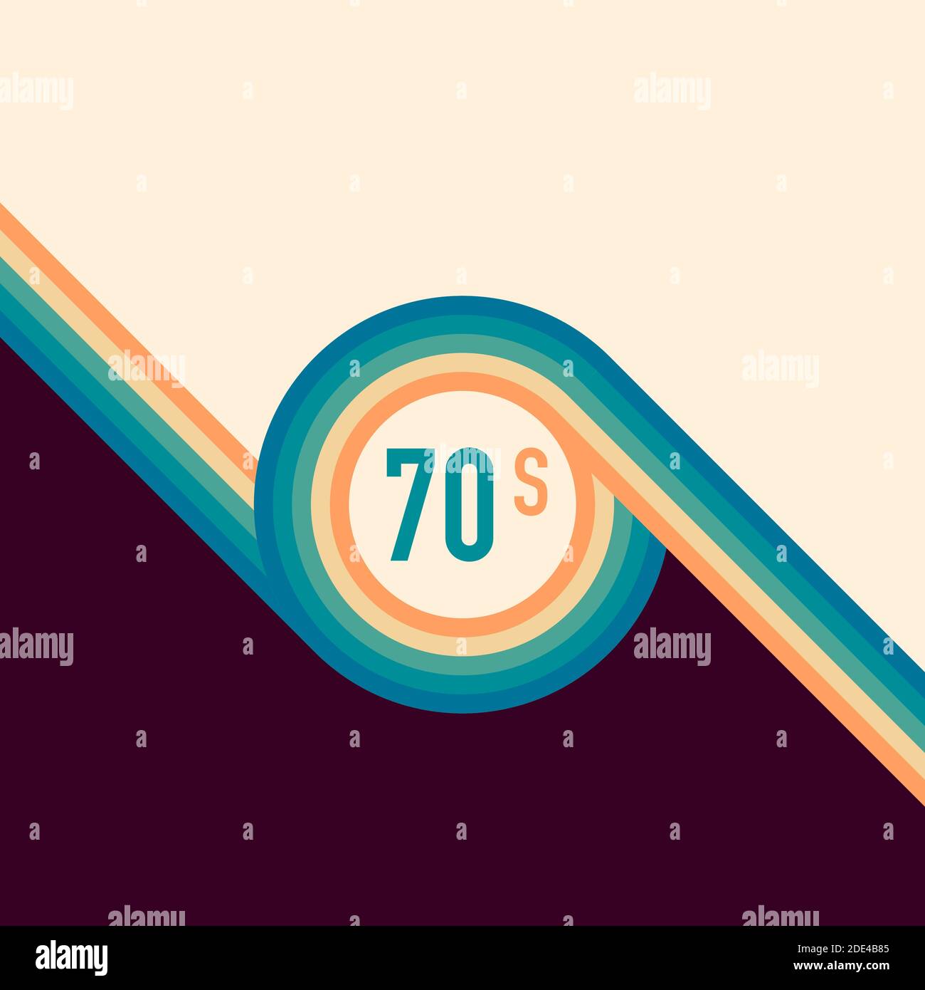 70s, 1970 abstract vector stock retro lines background. Vector ...