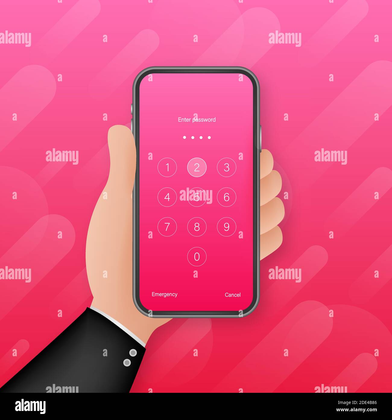 Screen Lock Authentication Password Smartphone Background Template
