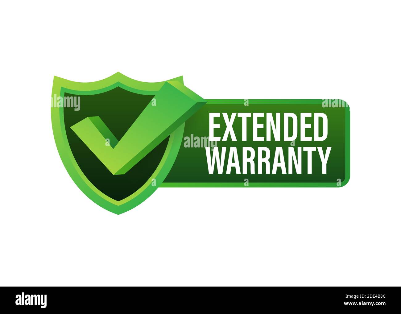 Extended warranty label or sticker. Badge, icon, stamp. Vector ...