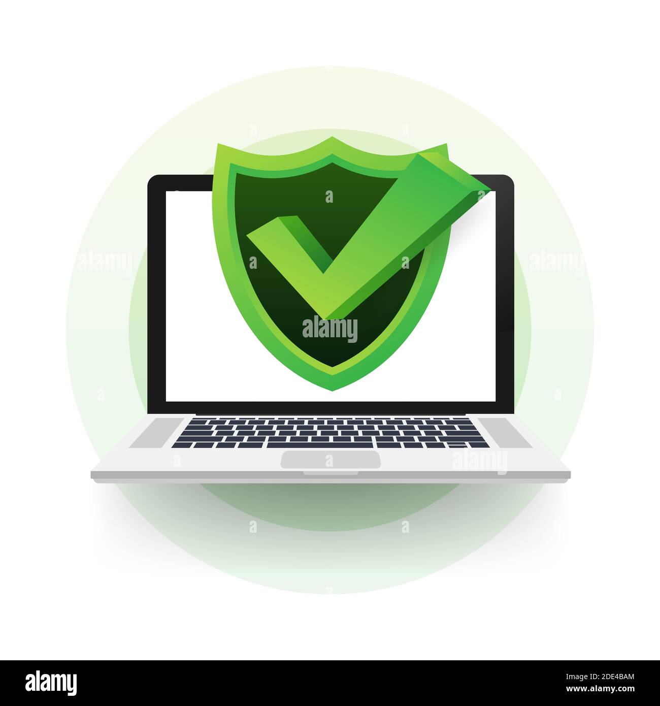 Data Protection on laptop, privacy, and internet security. Vector stock ...