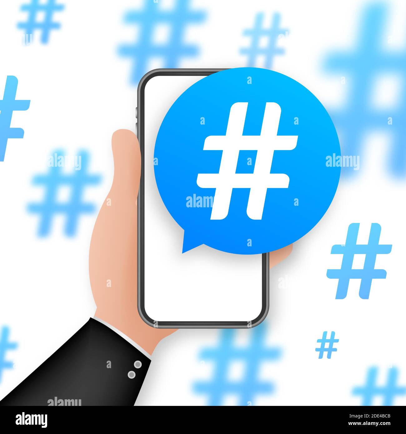 Hashtag, communication sign. Abstract illustration for your design on ...