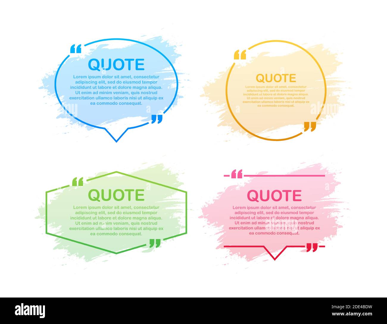 Set Quote frames. Blank template with print information design quotes ...