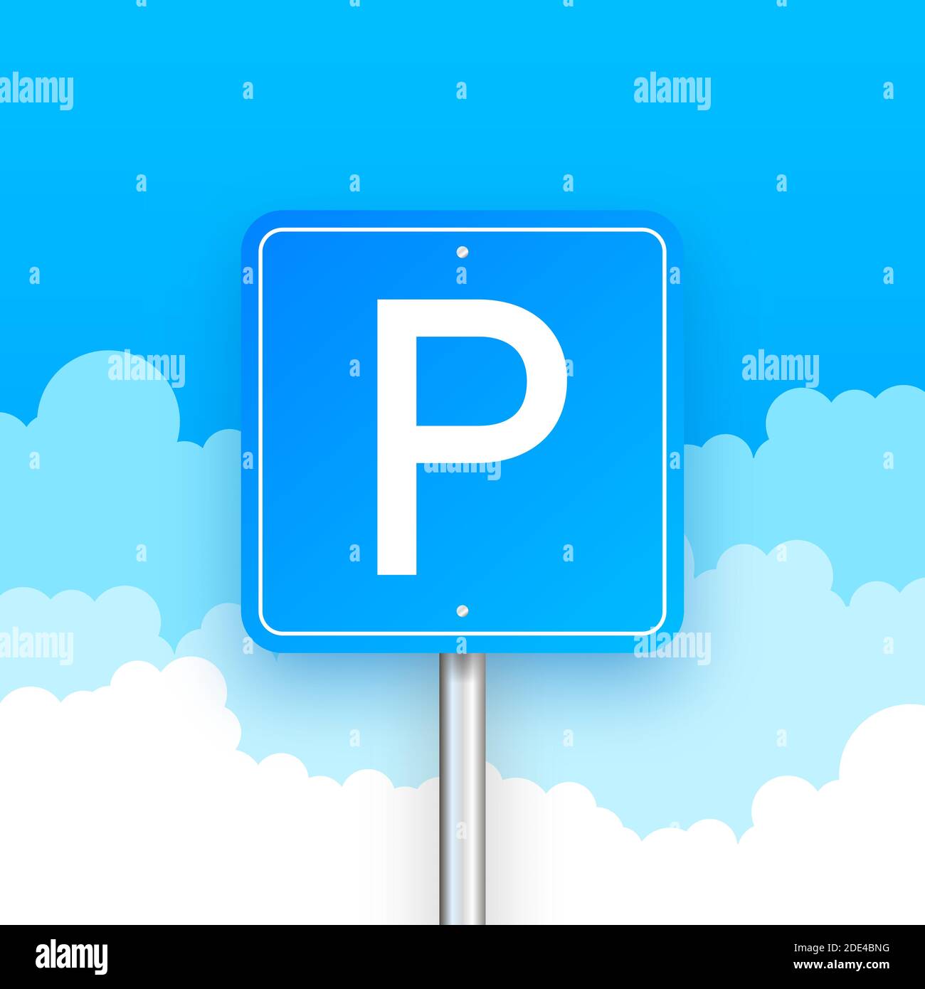Parking sign, Parking zone. Street road sign. Car park icon. Vector ...