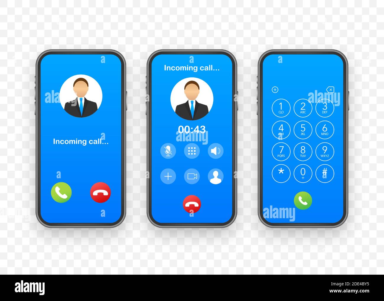 Incoming call vector Stock Vector Images - Alamy
